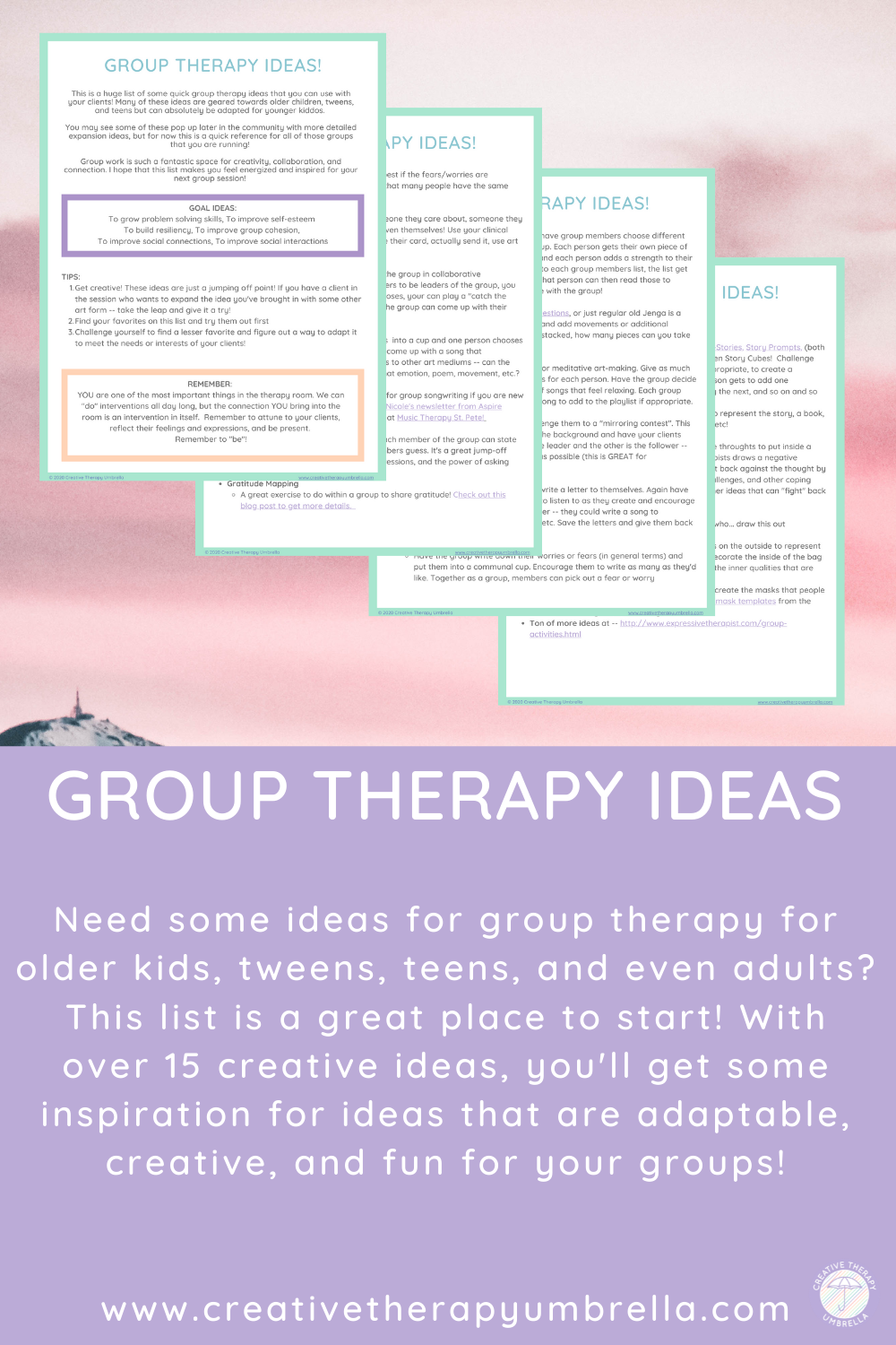 Postcard Visual – Creative Therapy Umbrella