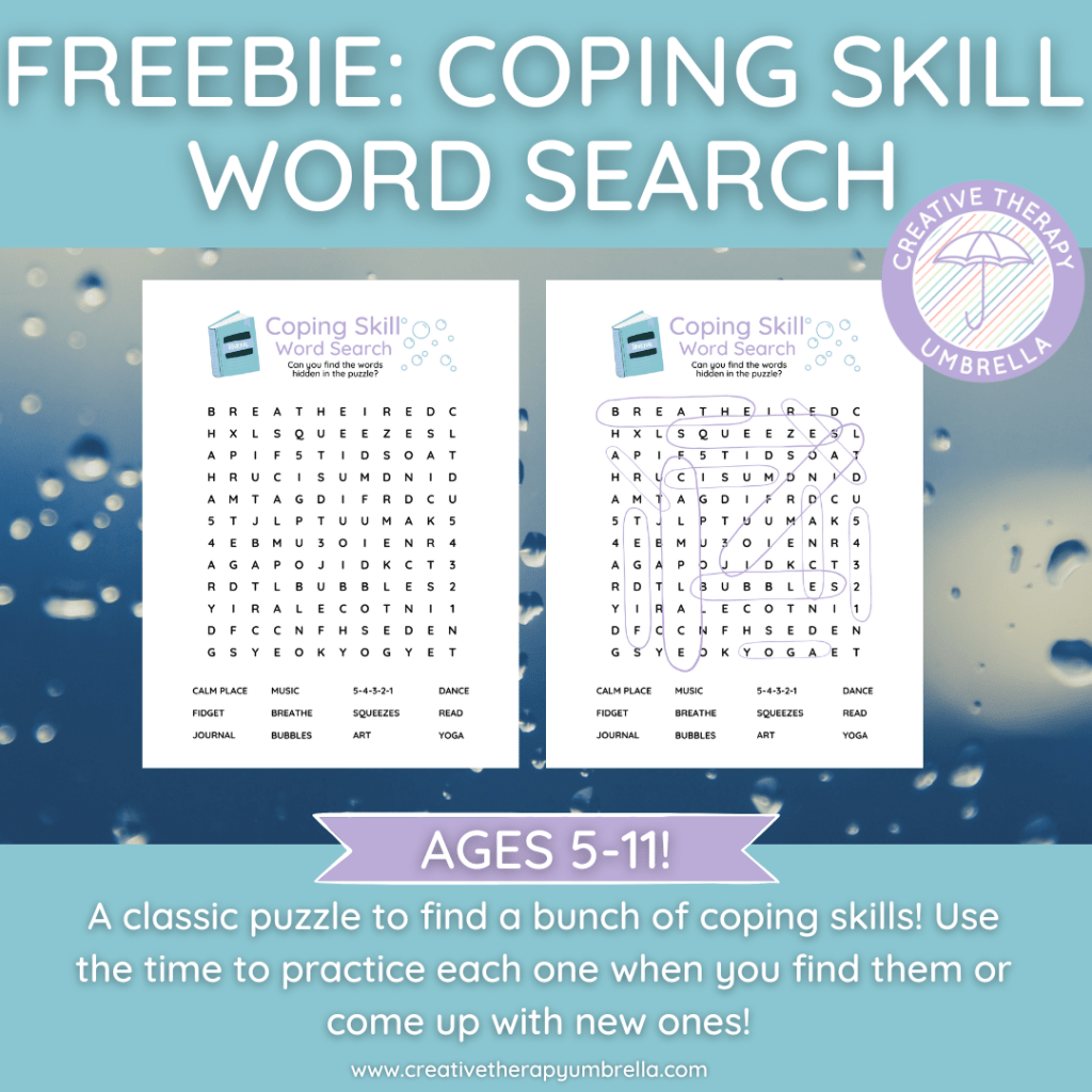Card Coping Skill Word Search